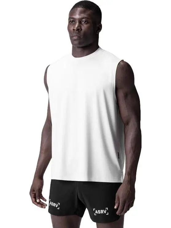 ASRV 3d-lite 2.0 Lycra Relaxed Cutoff Tank - White