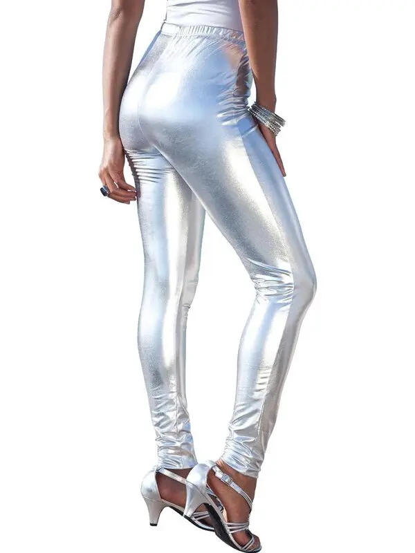 Roaman's Metallic Legging - Silver