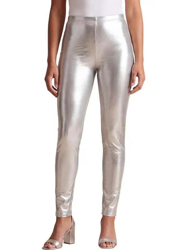 Roaman's Metallic Legging - Silver