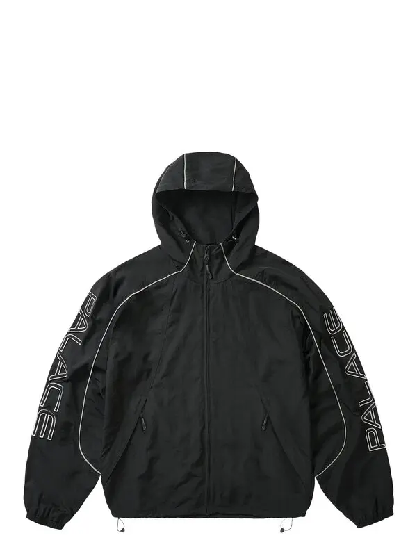 PALACE Piped Shell Hooded Jacket - Black