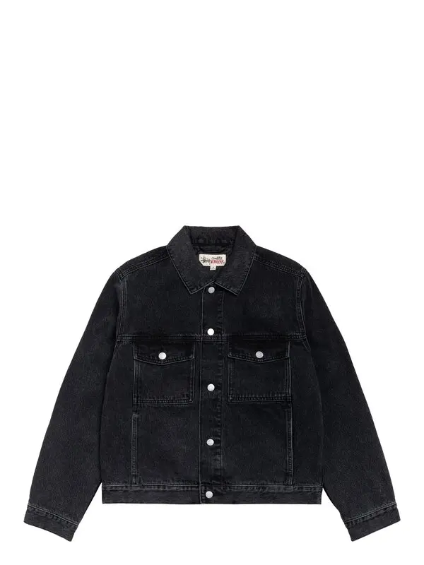 StÜssy Lined Denim Trucker Jacket - Black