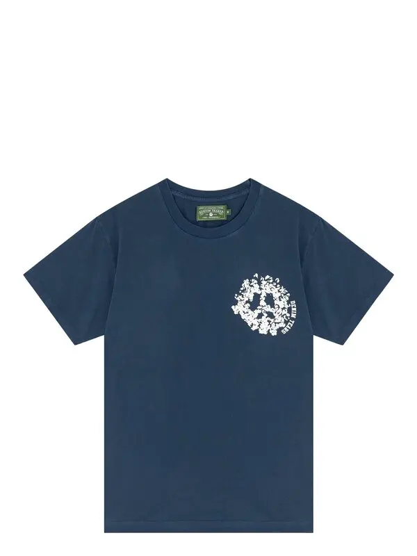 DENIM TEARS Graphic Print University T-shirt - Blue