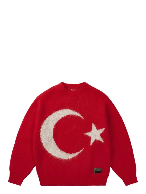 PALACE Too Hairy Flag Knit 'türkiye - Red