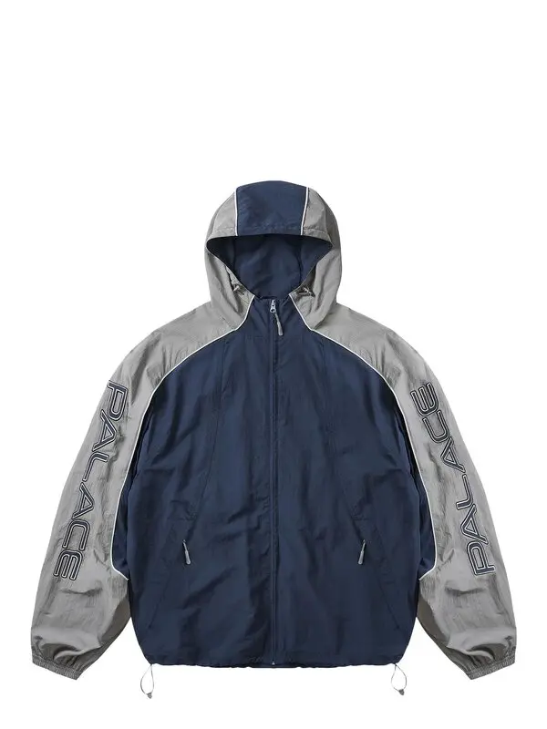 PALACE Piped Hooded Shell Jacket - Blue