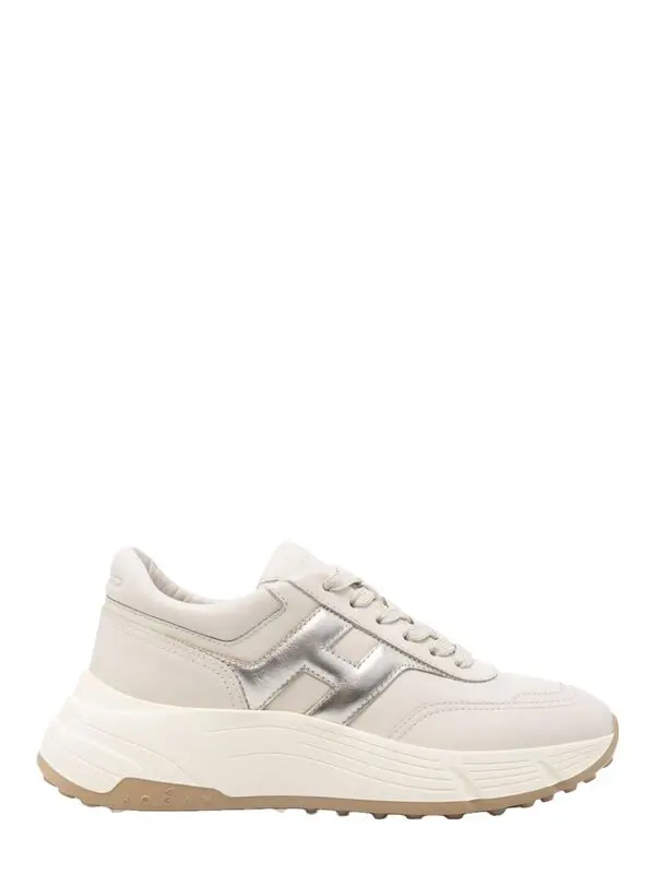 Hogan Low-top Platform Sneakers With Contrast Side Detail - Beige