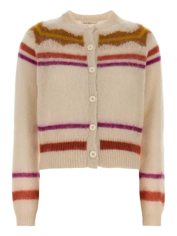 Isabel Marant Étoile Embroidered Mohair Blend Cardigan - Pink