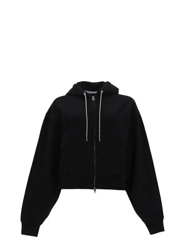 Alexander Wang Cotton Zip-up Hoodie - Black