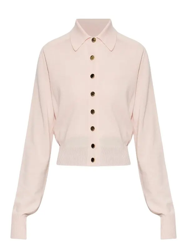 Sportmax Cropped Button-front Knit Cardigan - Pink