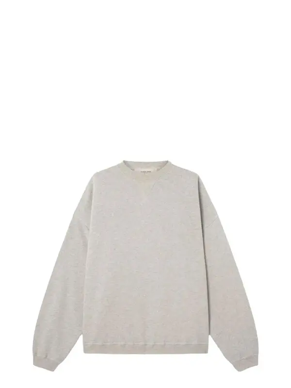 GOLDEN GOOSE Oversized Crewneck Sweatshirt With V-insert Detail - Grey