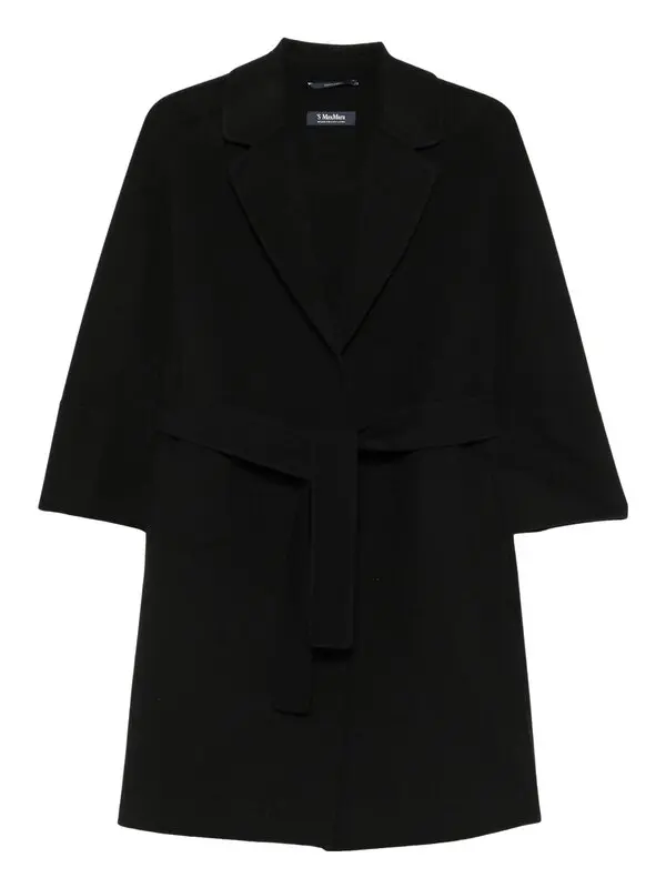 Max Mara Arona Relaxed-fit Lapel Collar Wool Jacket - Black