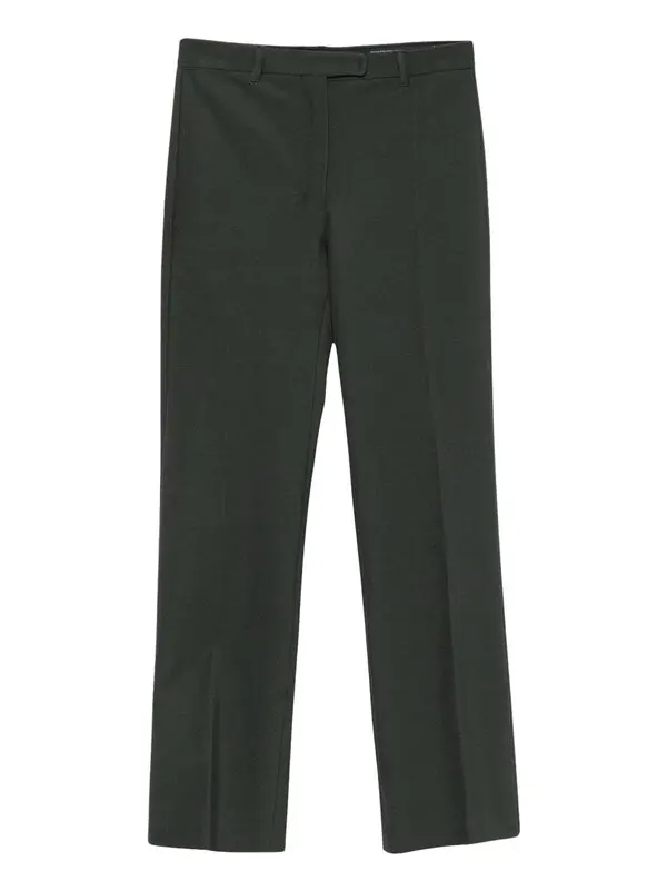 Max Mara S' Umanita High-waist Wide-leg Trousers With Center Pleat - Green