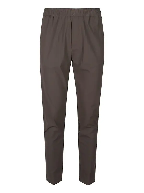 PMDS PREMIUM MOOD DENIM SUPERIOR Slim Tapered Pull-on Trousers - Brown
