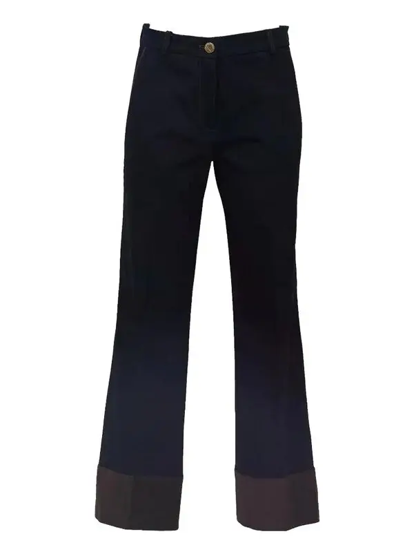 QL2 QUELLEDUE Melody Contrast-panel Trousers - Blue