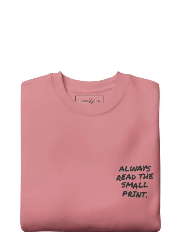 ANCHOR & CREW Small Print Annotations Organic Cotton Sweatshirt - Pink