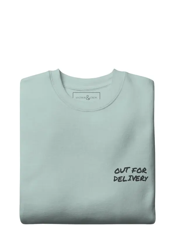ANCHOR & CREW Out For Delivery" Organic Cotton Sweatshirt - Blue