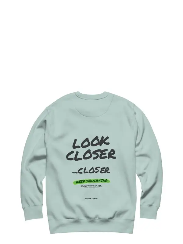 ANCHOR & CREW Organic Cotton Sweatshirt With Small Print Annotations - Blue