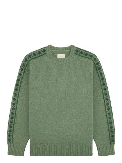 Aimé Leon Dore Jacquard Stripe Alpaca Sweater - Green