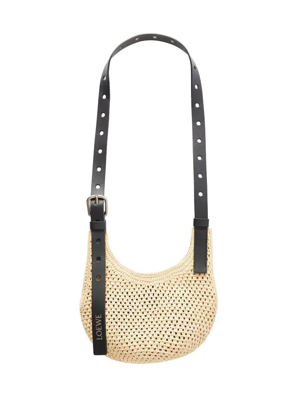 Loewe Mini Raffia Crossbody Bag - Cream