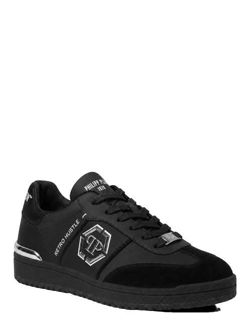 Philipp Plein Retro Hustle Bicolor Low Top Sneakers - Black/black