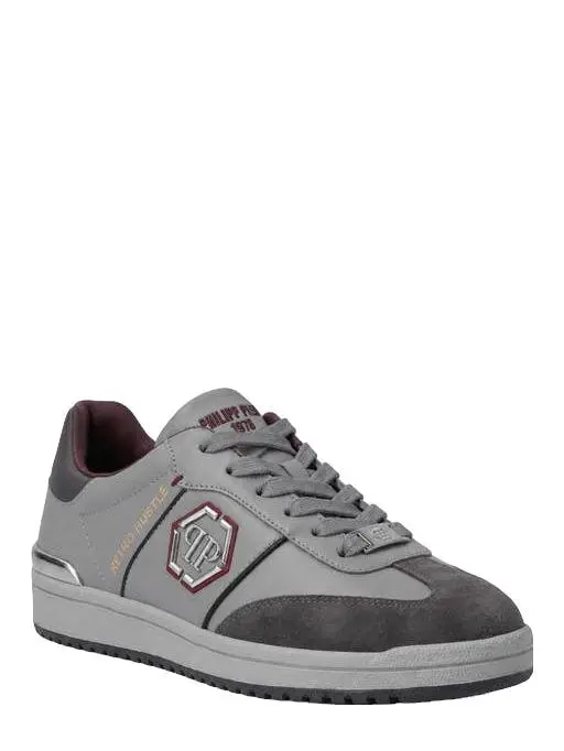 Philipp Plein Retro Hustle Bicolor Low Top Sneakers - Grey