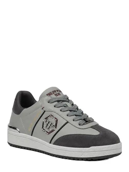 Philipp Plein Retro Hustle Bicolor Low Top Sneakers - Grey
