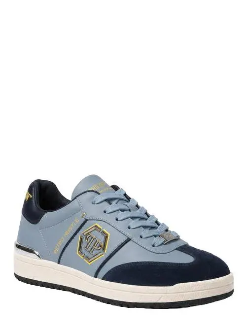Philipp Plein Retro Hustle Bicolor Low Top Sneakers - Lightblue