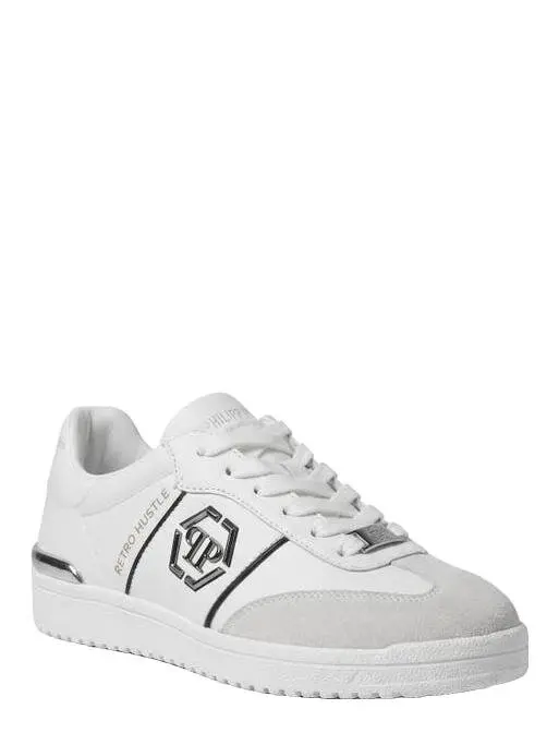 Philipp Plein Retro Hustle Bicolor Low Top Sneakers - White
