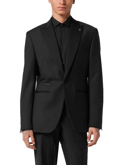 Philipp Plein One-button Blazer Slim Fit Teddy - Black