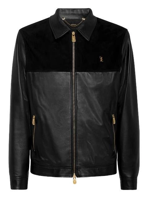 BILLIONAIRE Nappa And Suede Blouson - Black