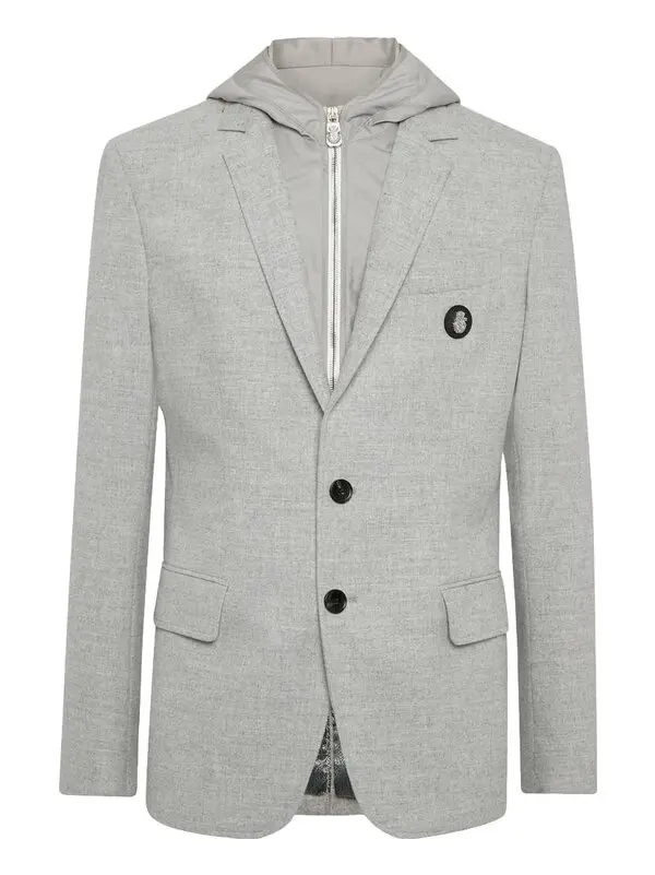 BILLIONAIRE Travel Hood Blazer - Grey