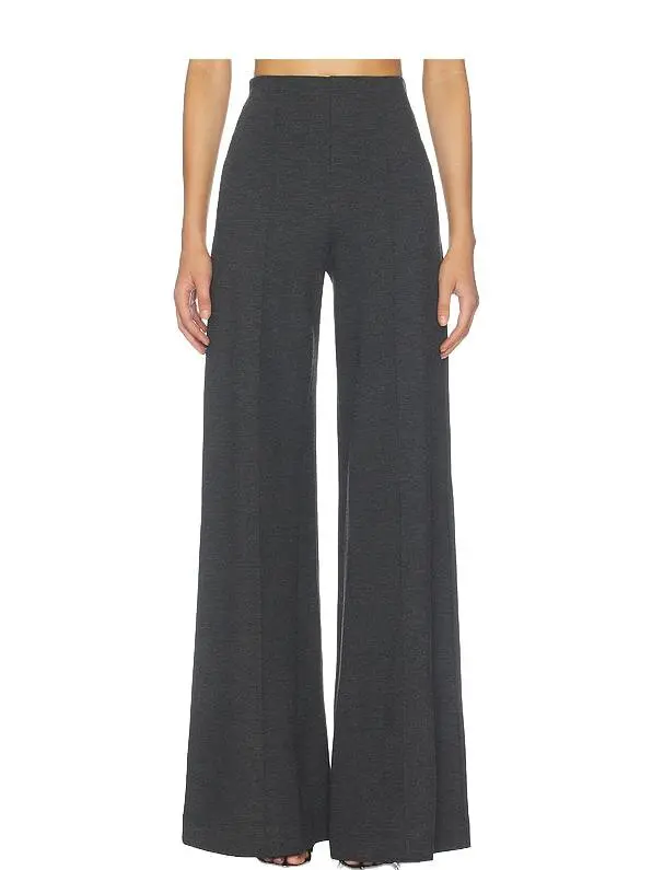 RIPLEY RADER Ponte Knit Wide Leg Pant - Charcoal