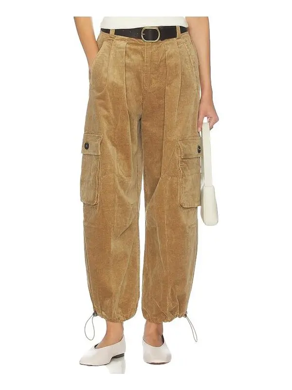 Sea Garrett Corduroy Cargo Pant - Khaki
