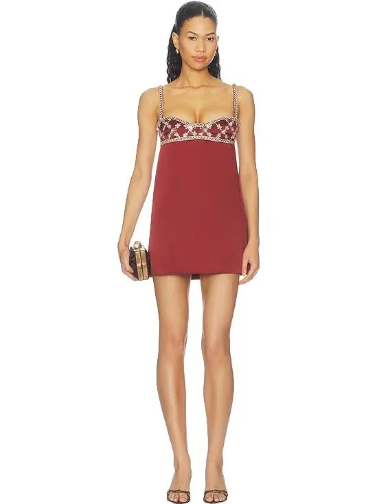 Retrofete Embellished Mini Dress - Cigar
