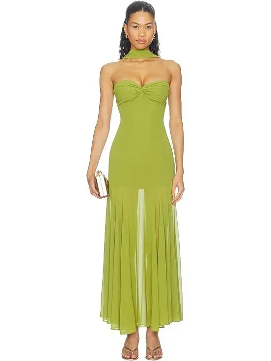 MORE TO COME Nicola Maxi Dress - Green