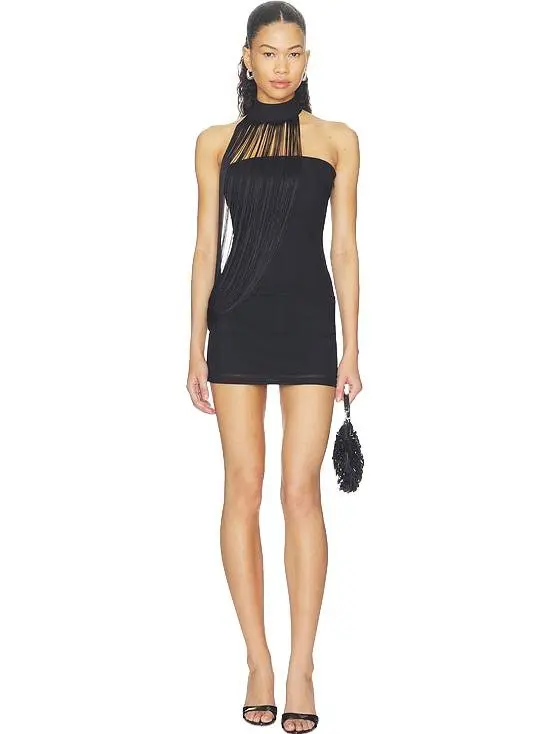 I.AM.GIA Idahlia Halterneck Mini Dress With Draped Detail - Black
