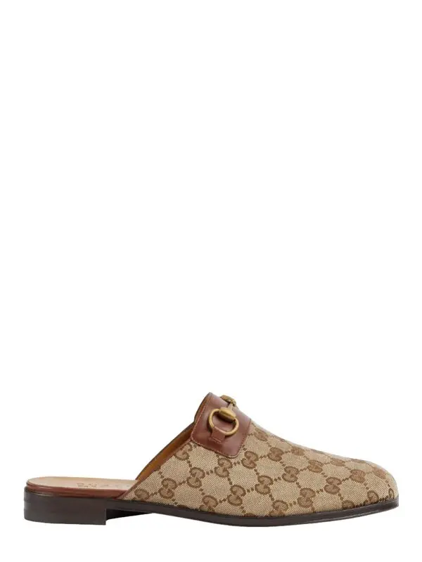 Gucci Monogram Slip-on Slippers - Brown