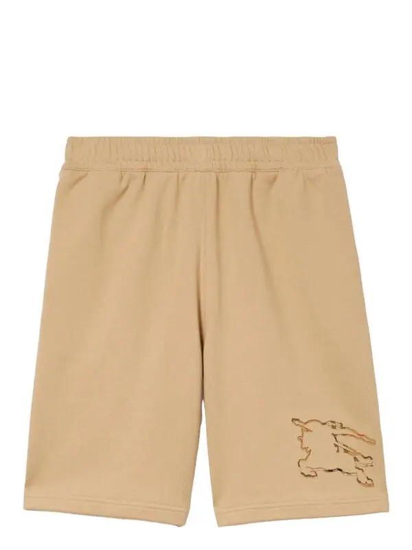 Burberry Equestrian Knight Detailed Track Shorts - Nude