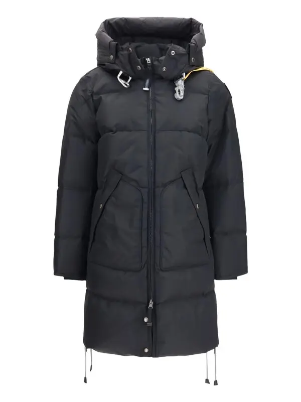 PARAJUMPERS Quilted Down Jacket With High Collar And Signature Buckle - Black