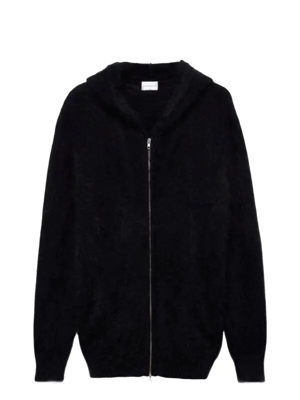 7 For All Mankind Plush Zip-up Hoodie - Black