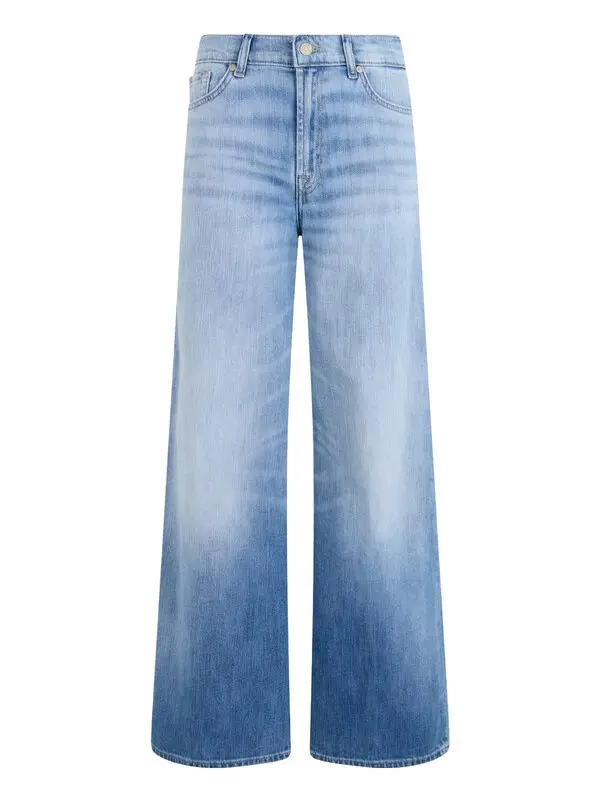 7 For All Mankind High-rise Wide-leg Jeans - Blue