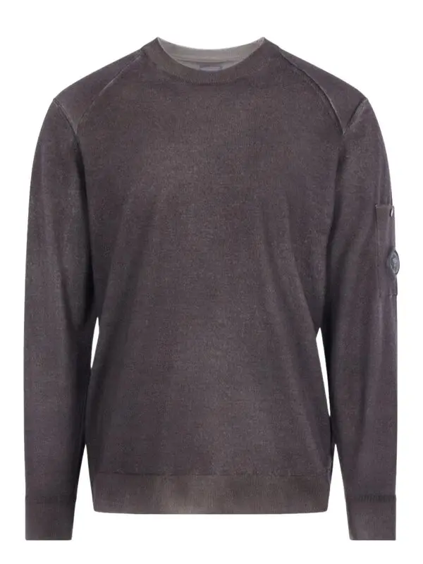 C.P. COMPANY Lens Detail Crewneck Jumper - Black