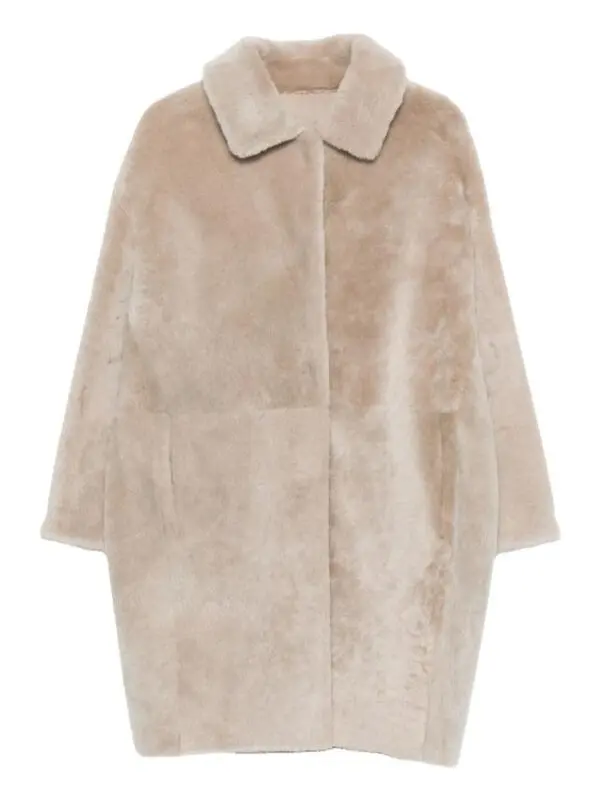MANZONI 24 Single-breasted Coat - Beige