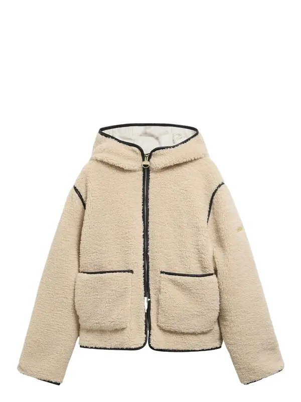 Barbour Zip-up Hooded Fleece Jacket - Jasmine/black