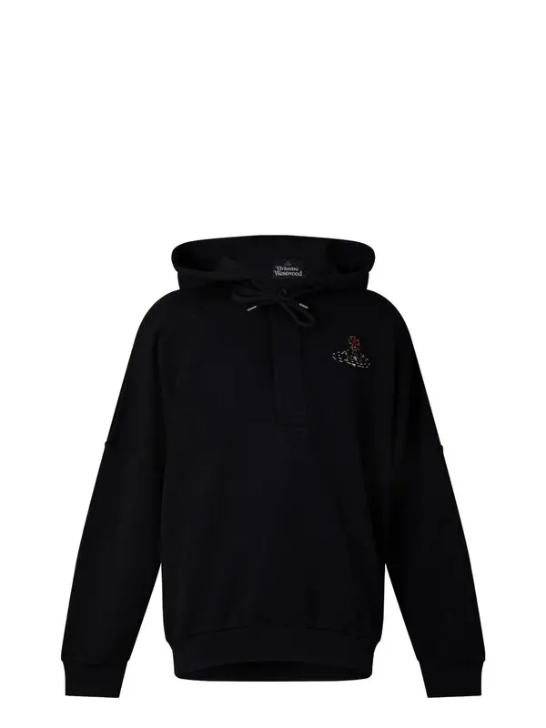 VIVIENNE WESTWOOD Halfplacket Hoodie - Black