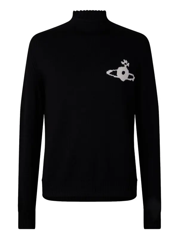 VIVIENNE WESTWOOD Long-sleeve Knit Sweater - Black/white