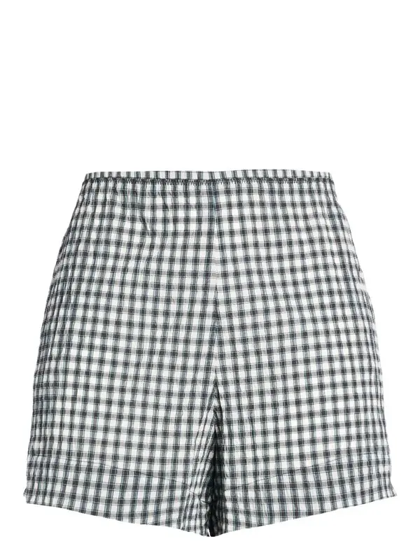 GANNI Plaid Shorts - Black