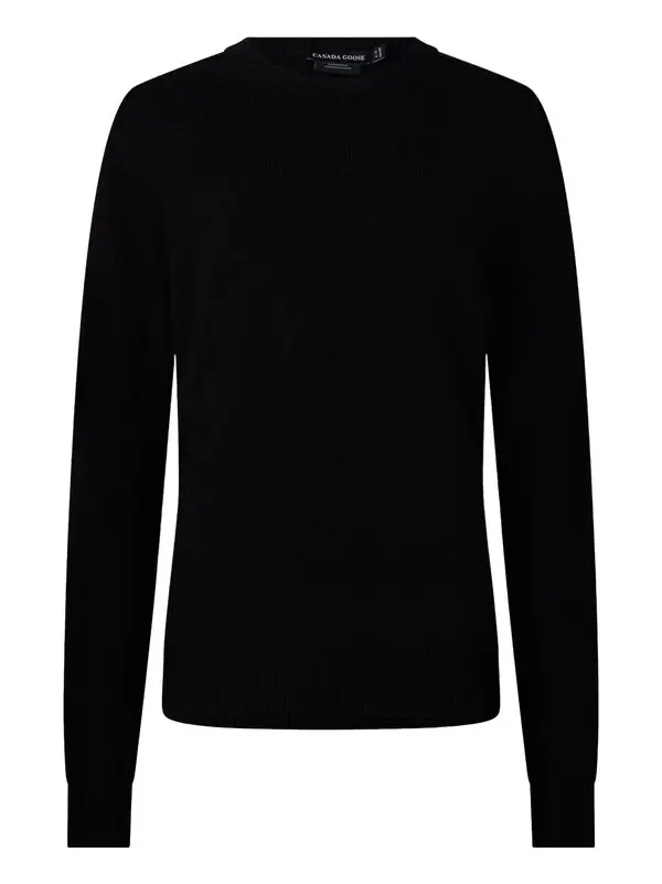 Canada Goose Crew Neck Long Sleeve Knit Top - Black