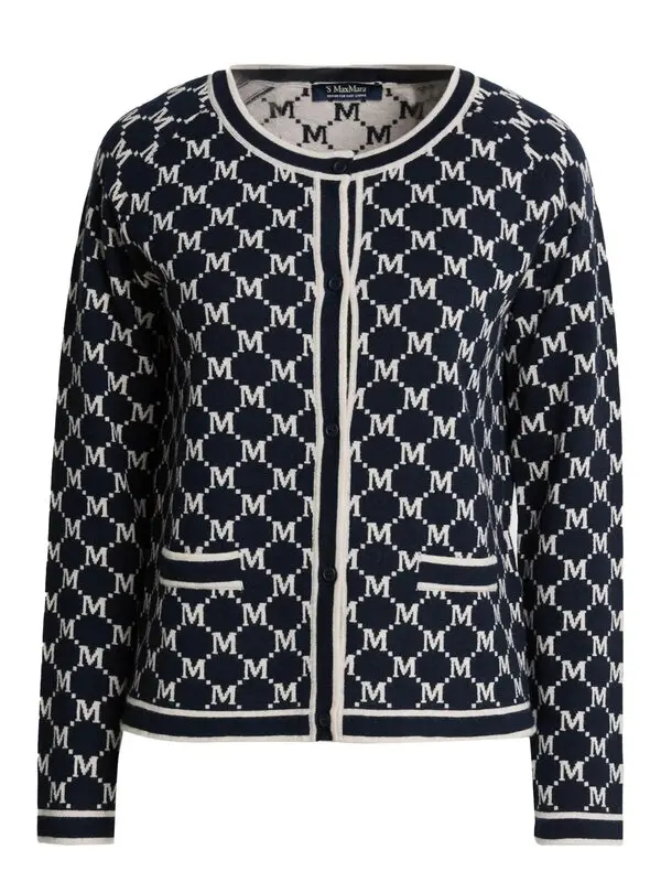 Max Mara Lightweight Knit Long Sleeve Coat - Black