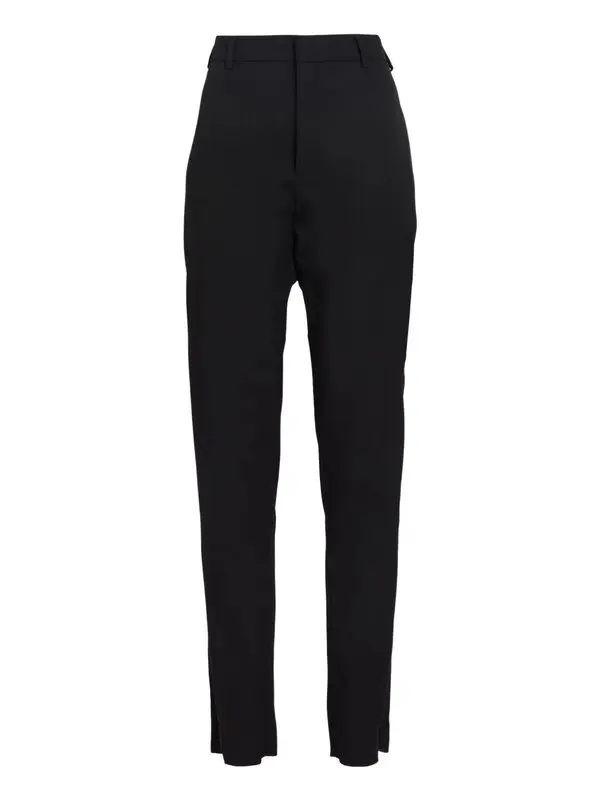 Saint Laurent Solidcolor Wool Trousers - Black