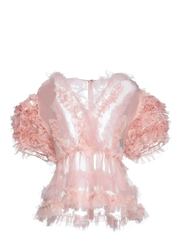 Dolce & Gabbana Organza Top - Pink